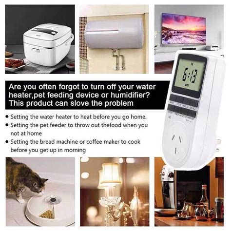 Digital Timer Switch Socket Electric Programmable Power 240v Au Plug