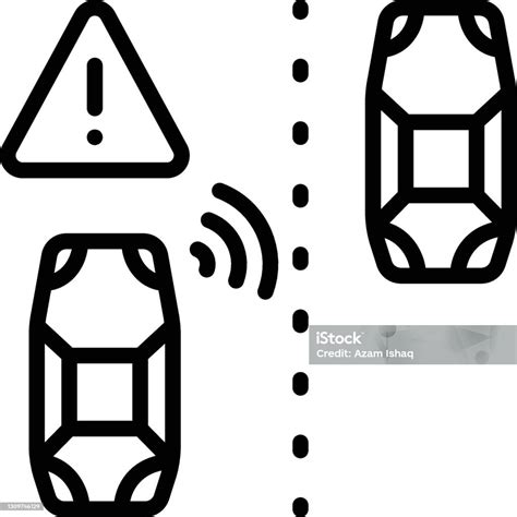 자율 주행 Car 해킹 및 오작동 개념 고속도로 차선 크로스 벡터 아이콘 디자인 자율 주행 무인 차량 기호 로보 자동차 표지판 자동 주행 시스템 스톡 일러스트 감각 지각에