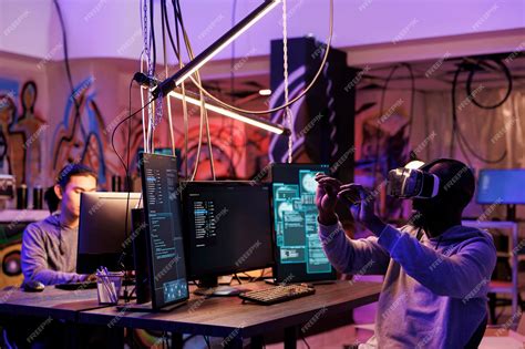 Premium Photo Criminal Hacking Using Vr Technology
