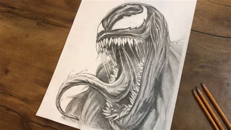 Venom Face Drawings In Pencil
