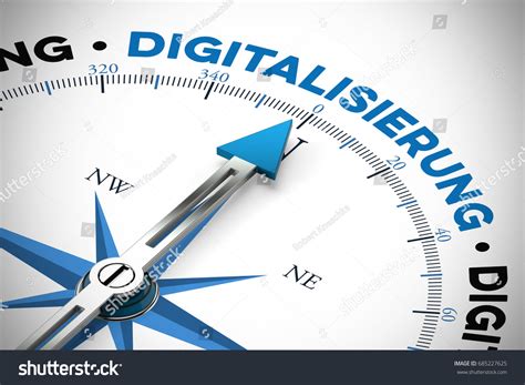 Digitalization Digital Transformation Concept On Compass Stock