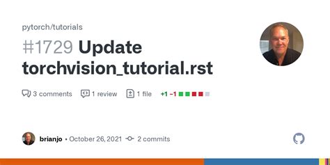 Update Torchvision Tutorial Rst By Brianjo Pull Request