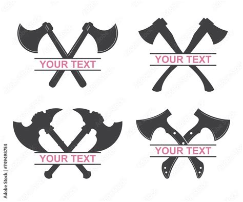 Crossed Axe Frame Axe Vector Axe Silhouette Vector Files Axe Vector