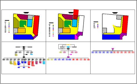 Zoning Of Municipal Building Floor Plan By Color Code Dwg File Cadbull