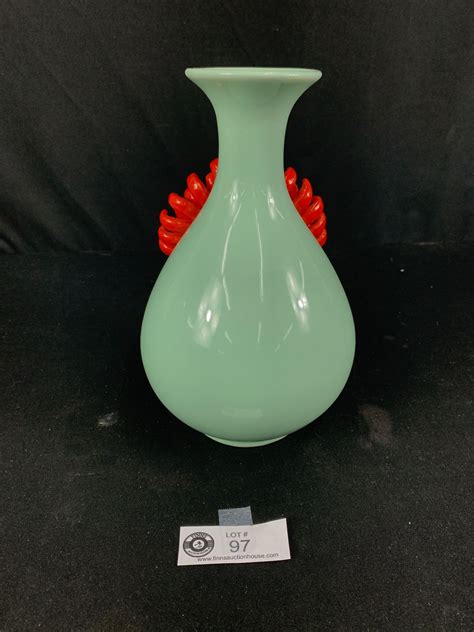 Anthropology Ceramic Bud Bloom 3d Chrysanthemum Flower Vase