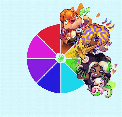 Marina Pearl Tao Blu And Marigold Splatoon And 2 More Drawn By