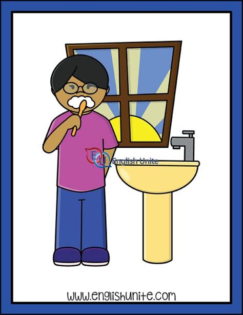 English Unite Morning Routine Brush Teeth 3