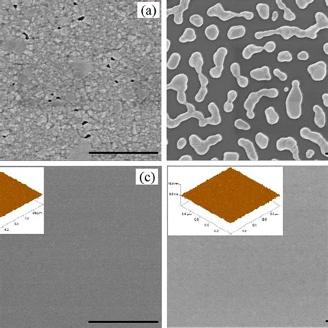 Sem Micrographs Scale Bars 1 M Of A 15 Nm As Deposited And B