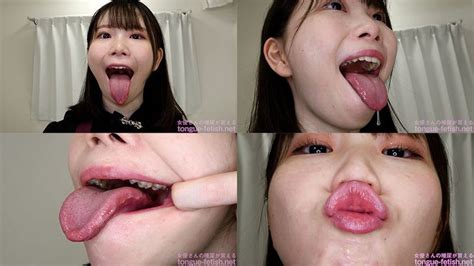 Kozue Fujita Erotic Long Tongue And Mouth Showing Mov Japanese Asian Tongue Fetish