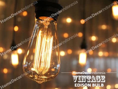 Jual Bohlam Lampu Edison Bulb Pijar Filamen Retro Vintage Teardrop Straight Home Decor