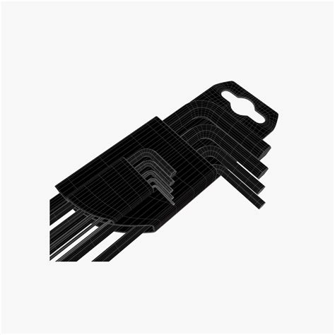 Hex Key Set 3d Model Download Tools On