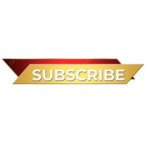 Golden Subscribe Button Social Media Channel Lower Third Subscribe Golden Social Media