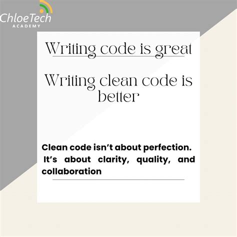 Cleancode Webdevelopment Codingtips Chloetech Academy