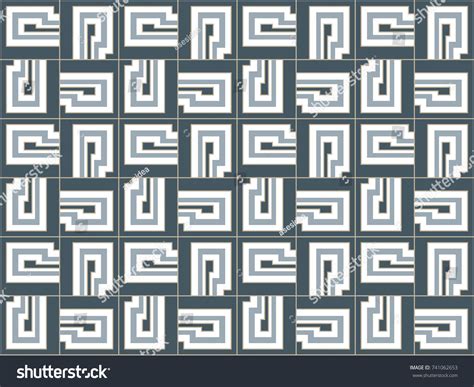 Geometric Square Tile Pattern Design Floor Stock Vector Royalty Free 741062653 Shutterstock