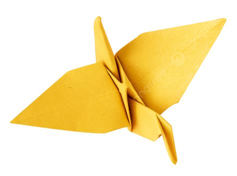 Handmade Yellow Thousand Paper Cranes Manual Yellow Origami Png