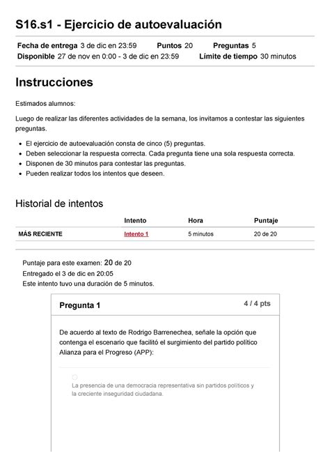 S s Ejercicio de autoevaluación Problemas Y Desafios EN EL PERU Actual S