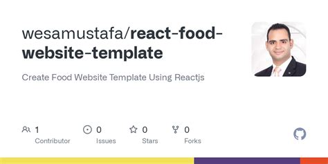 GitHub Wesamustafa React Food Website Template Create Food Website Template Using Reactjs