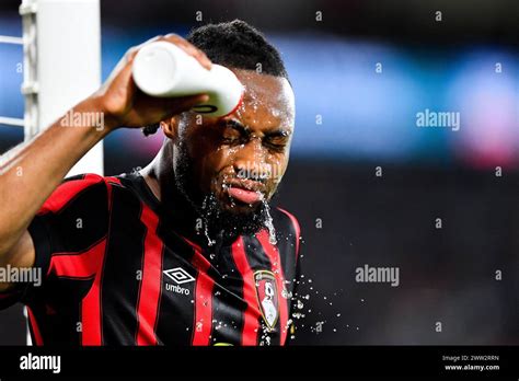 Antoine Semenyo Of Afc Bournemouth Squirts Water Onto His Face Afc