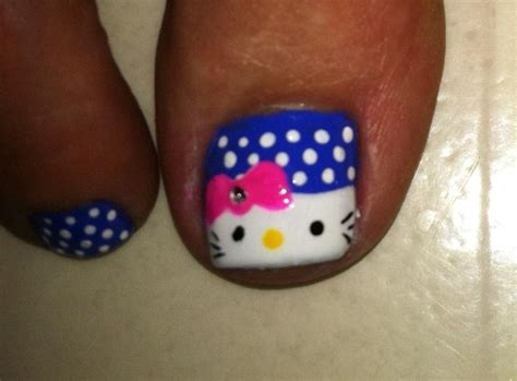 Cutest Toenails Ever Hello Kitty Hello Kitty Nails Toe Nail