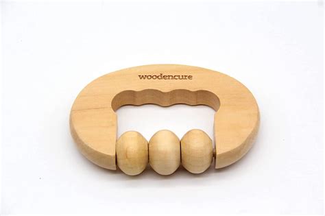 Three Ball Roller Massager Hand Held Body Massager Woodencure