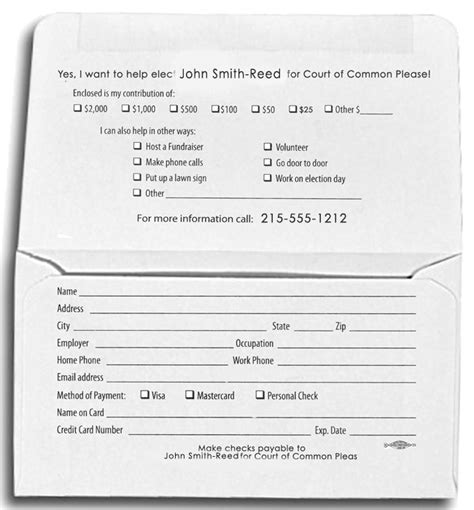 Fundraising Envelope Template Williamson Ga Us