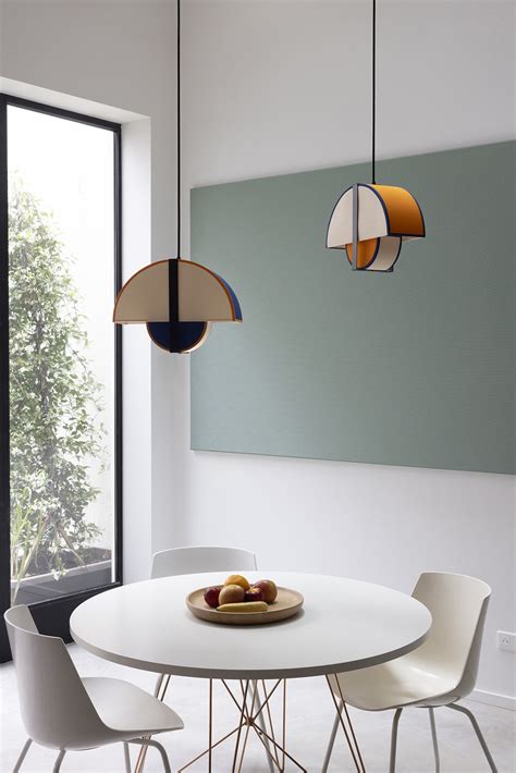 Arto Grand Hanging Lamp In Nude Beige Fabric And Modern Terracotta