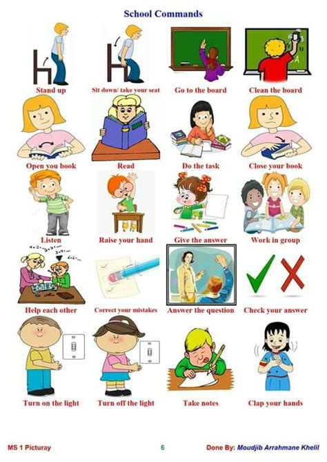 actividad interactiva de commands in the classroom para 3 puedes hacer