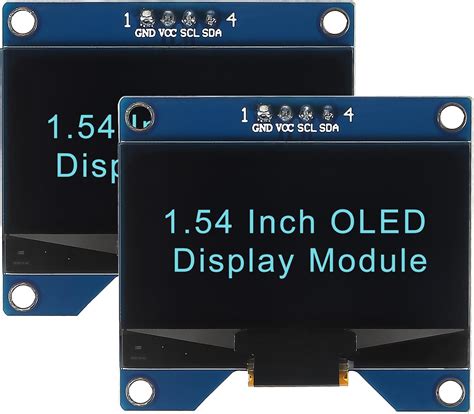melife 2pcs 1 54 inch oled i2c iic display module 128x64 pixel ssd1309 driver self