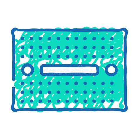 Breadboard Prototyping Electronics Icon Doodle Illustration Stock