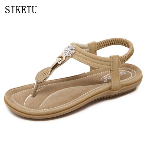 Siketu Summer Shoes Women Bohemia Beach Flip Flops Soft Flat Sandals
