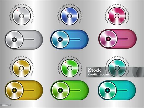 Ui Kit Elements Slider Toggle Set Stock Illustration Download Image