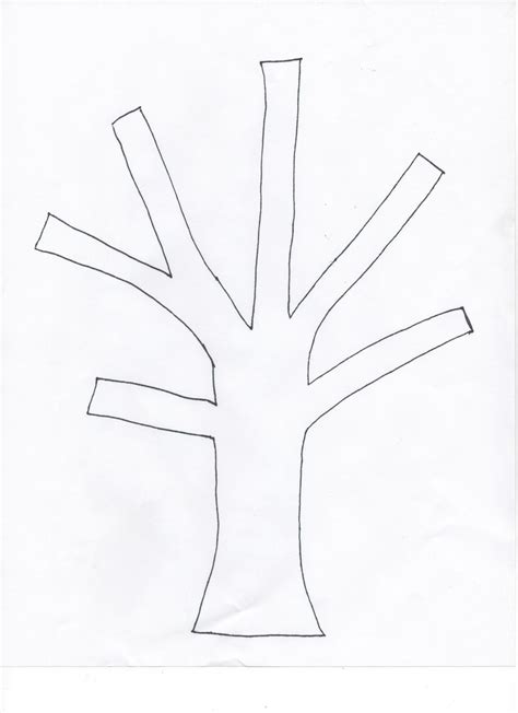 Tree Trunk Coloring Leaves Clipart Winter Colouring Pages Drawing Clip