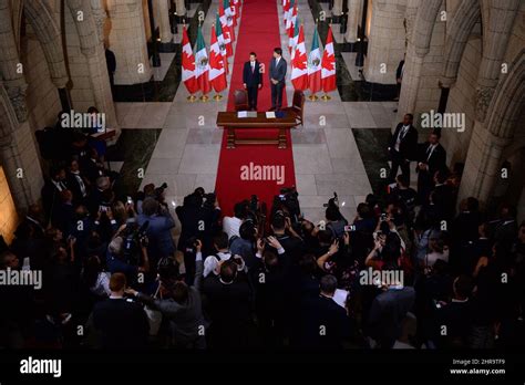 Prime Minister Justin Trudeau And Mexican President Enrique Pena Nieto
