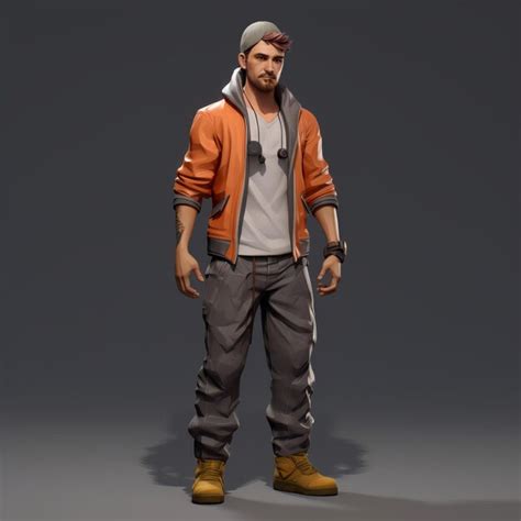 streetsavvy male casual game character in unreal engine style premium