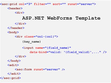 Asp Net Webforms Template High Development Technology Khala Company