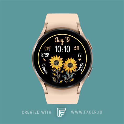 The Fitbit Gal™️ 🌻autumn Sunflower Sparkle🌻 Watch Face For Apple