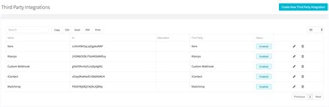 Third Party Integration Revcent Knowledge Base