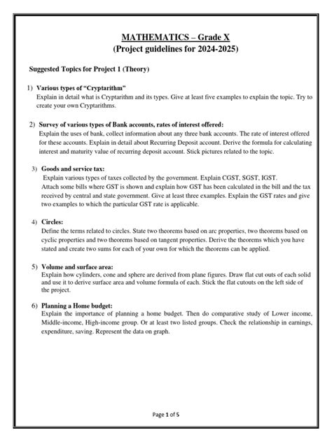 Math Guidelines Pdf Area Mathematics