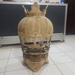 Jual Sangkar Perkutut Model Tabung Kayu Jati Ruji Fiber Tebok Bisa Dilepas Kayu Mahoni Ruji