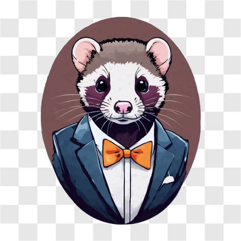 Download Dapper Ferret In Formal Wear Cartoons Online Creative Fabrica