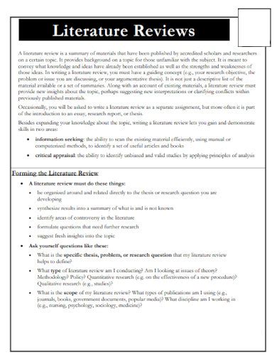 What Is Review Of Literature In Research Methodology Design Talk