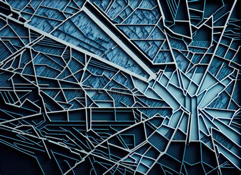 Broken Glass Mirror Or Glass Into Small Pieces Stock Illustration