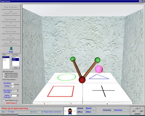 The Gui Used By The Therapist In Order To Setup Each Exercise The Gui
