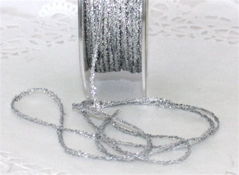 Silver Glitter String 18 Wide By The Yard Etsy