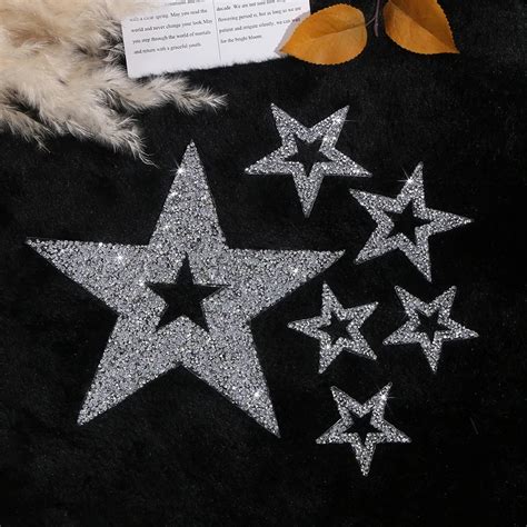 Rhinestone Star Patch 20cm Sparkling Elegance — Patches R Us