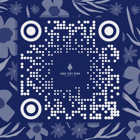 Elegant Flower Pattern Qr Code Brandcrowd Qr Code Maker Brandcrowd