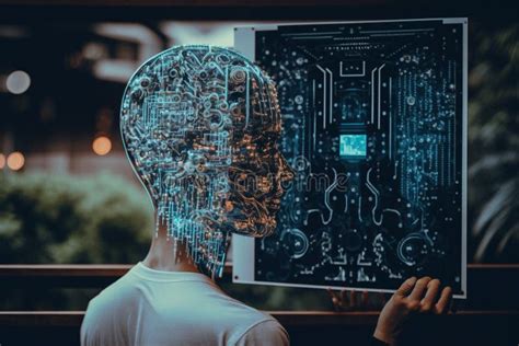 Ai Robot Or Android Machine Digital Technology Concept Idea Neural