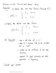 Understanding The 2nd Shift Theorem Theory Overview Course Hero