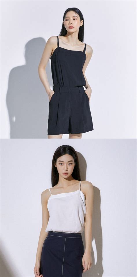 뒷밴딩 끈나시 여자 패션 패션 패션 스타일