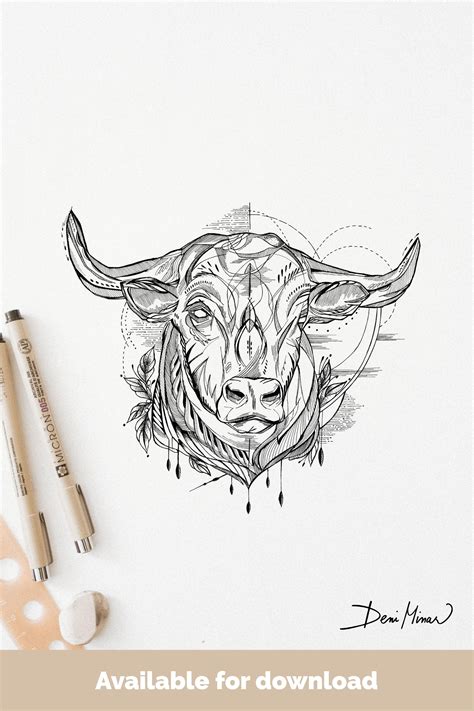 Taurus Tattoo Idea Zodiac Signs Line Drawing Small Astrology Tattoo